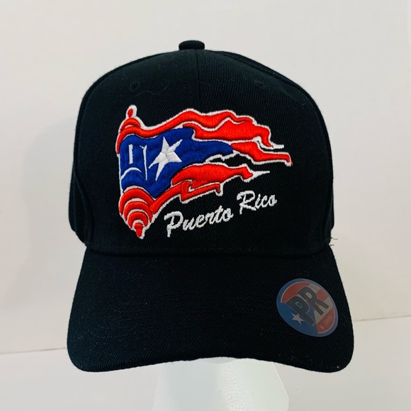 Accessories | Puerto Rico Black Adjustable Cap | Poshmark